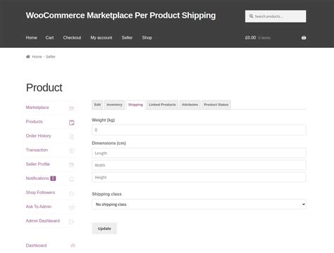 Wordpress Woocommerce Marketplace Per Product Shipping
