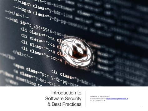 introduction to software security and best practices pdf