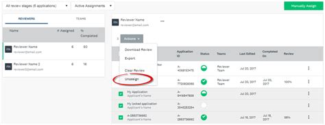 How To Unassign Reviewerteam Assignments Apply Help