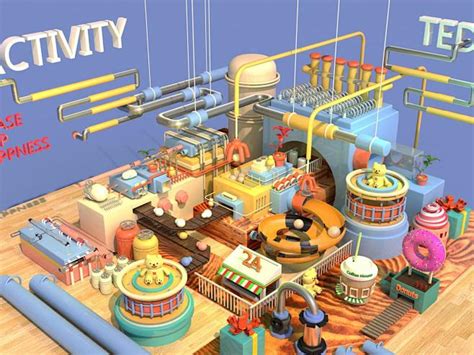 C4d场景作品欣赏，c4d建模