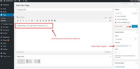 How To Add Contact Form In Health Center Theme Webriti Help Centre