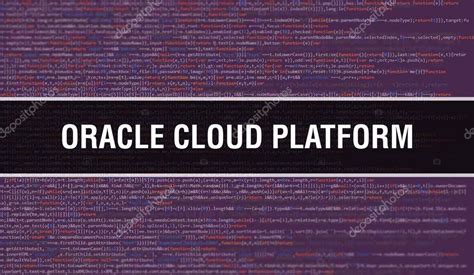 Oracle Cloud Platform Con Tecnología Digital De Código Binario De Fondo Antecedentes Abstractos