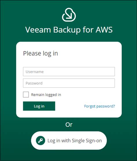 Configuring Sso For Veeam Backup For Aws Veeam Community Resource Hub