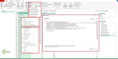 Power Query Data Cleaning How To Remove Errors Duplicates Rows