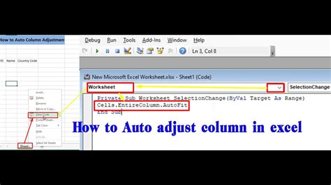 How To Auto Adjust Column In Excel Youtube