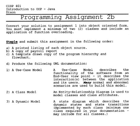 cisp 401 introduction to object oriented