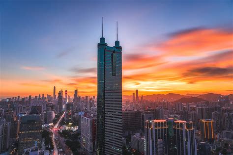 Shenzhen Under The Sunset Photograph By Hongyu Guo Fine Art America