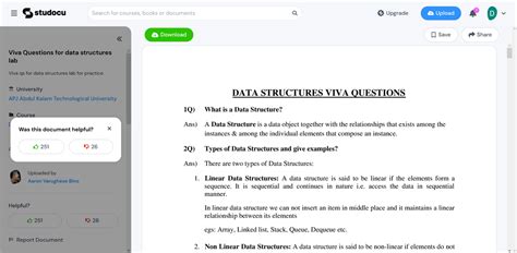 Viva Questions For Data Structures Lab Data Structures Viva Questions 1q What Is A Data