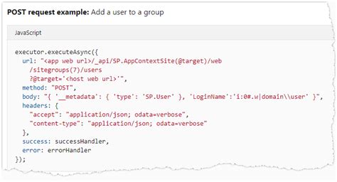 Rest How To Add A User To A Sharepoint User Group Stack Overflow