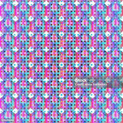 기하학적 그리드 배경 현대 다채로운 추상적 인 여러 가지 색상 질감 원활한 패턴 그래프에 대한 스톡 벡터 아트 및 기타 이미지