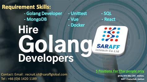 Sql Server Community Thailand Position Golang Developer