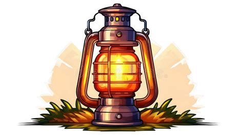 Pixelated Camping Lantern Sprite 16 Bit Pixel Art Sprite Of A Camping