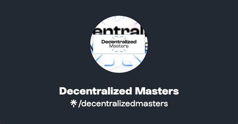 Decentralized Masters Linktree