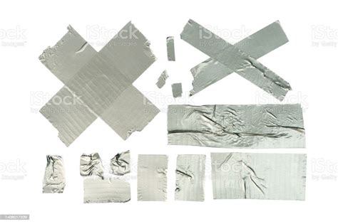 금속 접착 테이프 다양한 모양의 찢어진 조각 흰색 배경에 고립 개선에 대한 스톡 사진 및 기타 이미지 개선 금속의 끈적거리는 Istock