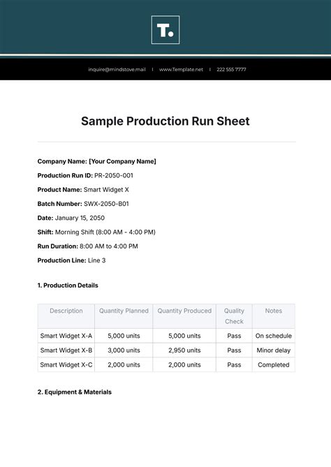 Free Production Templates To Edit Online