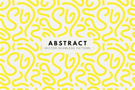 Premium Vector Wiggly Yellow Lines On A White Background Seamless Repeating Pattern