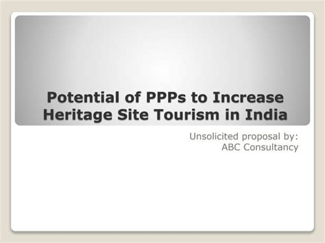 Ppp Final Project Tourism Infrastructure Pptx