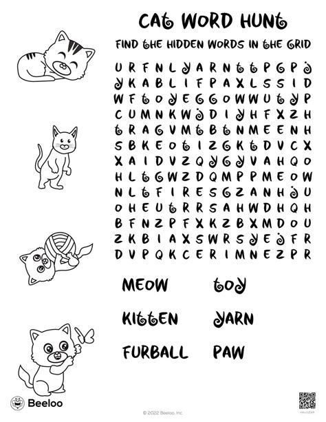 Printable Cat Word Searches