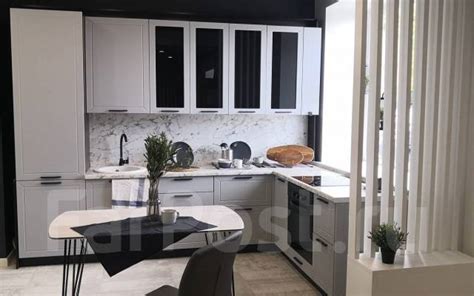 Кухня 25 угловая Глетчер 2 9 2 0 м стеклянный фасад новый под заказ Цена 188 000₽ во