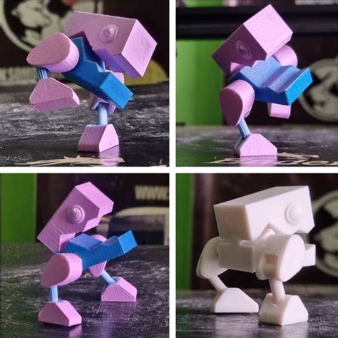 💨 An Articulated Print In Place 3d Geometry Dash Dinosaur Like Robot