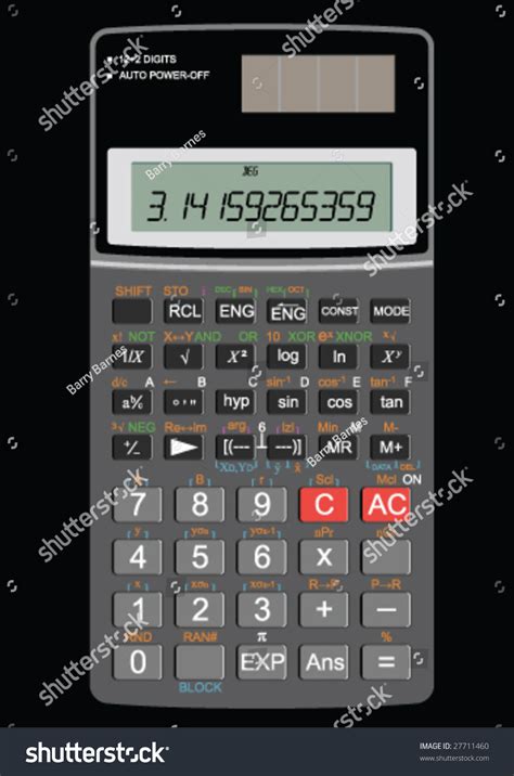 Scientific Calculator Showing Pi Stock Vector 27711460 Shutterstock Scientific Calculator Showing Pi Stock Vector 27711460 Shutterstock