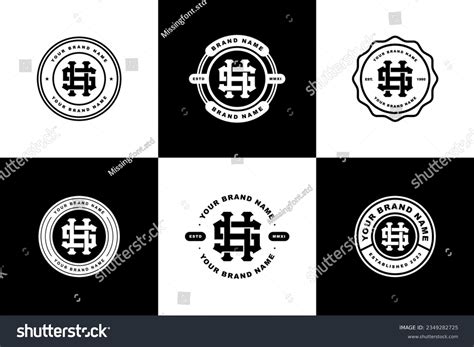 Monogram Collection Letter Hs Sh Interlock Stock Vector Royalty Free Shutterstock