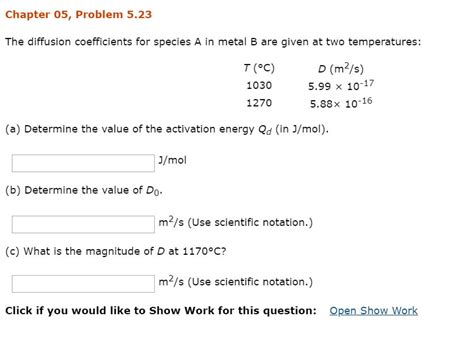 Solved Chapter 05 Problem 5 23 The Diffusion Coefficients