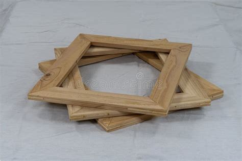 A Stack Of Wood Photo Or Picture Frames Ready To Be Finished Stock Image Image Of Glued