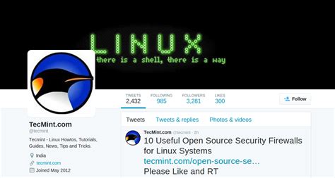 20 Linux Accounts To Follow On Twitter