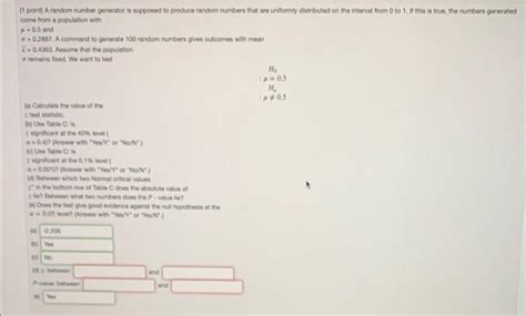 Solved Come Trom A Population With μ05 And A 02287 A