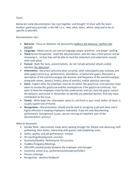 Performance Management Documentation Tips Docx