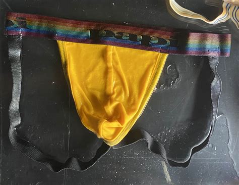 Dirty Pup Pisses On Yellow Pride Jockstrap