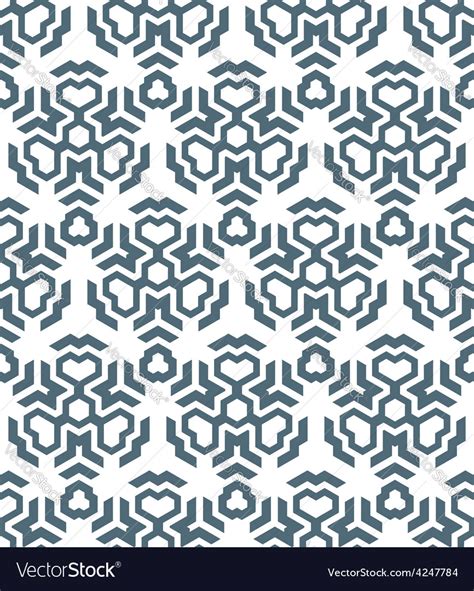 Abstract Geometric Monochrome Seamless Pattern Vector Image