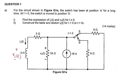 Solved Question 1 A For The Circuit Shown In Figure Q1a