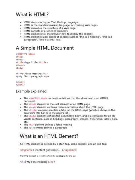 Wd Unit 1 Pdf Html Html Element