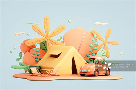 3d渲染的卡通场景图片素材