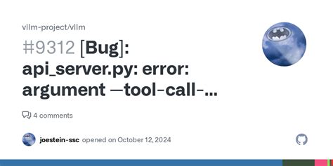 Bug Apiserverpy Error Argument Tool Call Parser Invalid