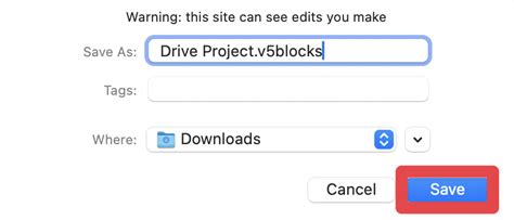Opening And Saving Vexcode V5 Projects On A Chrome Browser Vex Library