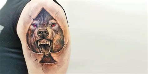 ۴۰ طرح و مدل زیبا و جذاب تاتو گرگ و شیر مردانه و زنانه رز سرخ