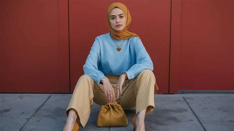 كيفية تنسيق اللون السماوي في الملابس للمحجبات لإطلالة ساحرة وأنيقة