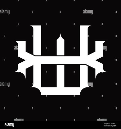 Xw Logo Monogram With Vintage Overlapping Linked Style On White Design Template Stock Vector