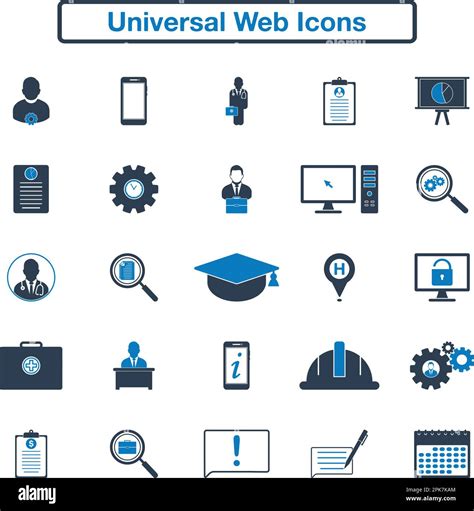 Universal Web Icon Set Flat Style Vector Eps Stock Vector Image And Art