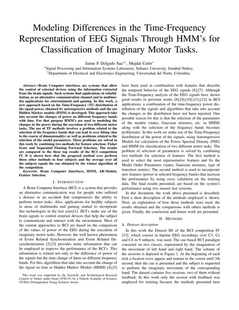 Pdf Modeling Differences In The Time Frequency Representation Of Eeg
