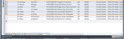 Working With Access Tables