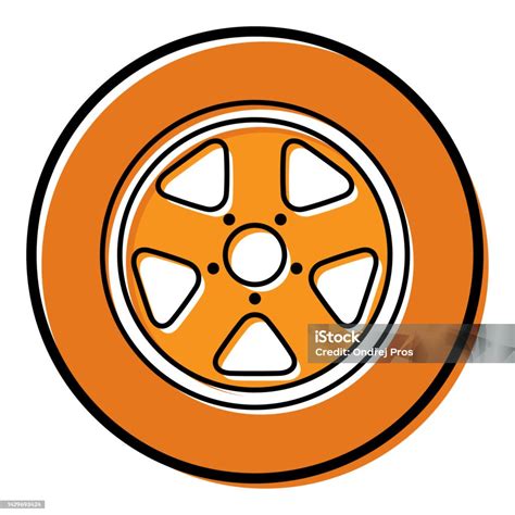 자동차 휠 아이콘 차량 타이어 림 기호 자동차 경주 스포츠 표지판 벡터 일러스트 가장자리에 대한 스톡 벡터 아트 및 기타 이미지