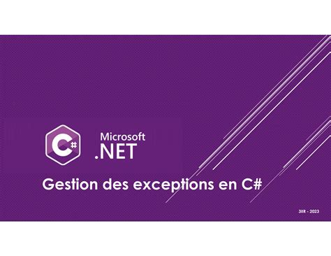 Solution Maîtrisez La Gestion Des Exceptions En C Pour Devenir Un Développeur Dexception
