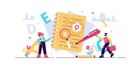 Premium Vector Proofreading Illustration Mini Persons Concept With