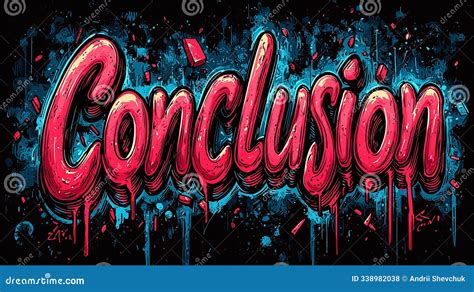 Vibrant Hand Drawn Conclusion Word In Graffiti Style Design Stock Illustration Illustration Of