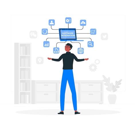 Software Integration Concept Illustration Premium Vector In 2025 Software Development