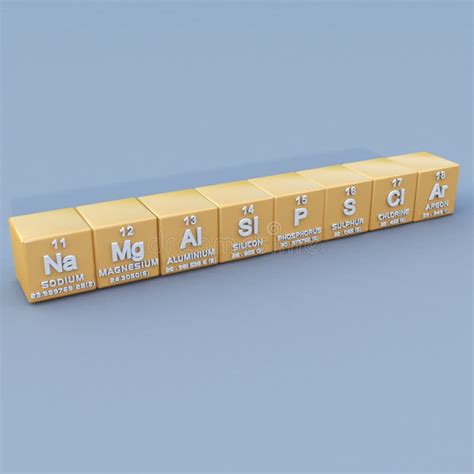 Periodic Table 3rd Period Stock Illustration Illustration Of Black